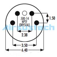 China 3.5 Kg Goodyear Air Spring M10 Bolt 2B9-225 Convoluted Type Air Rubber Part 578-92-3-202 for sale