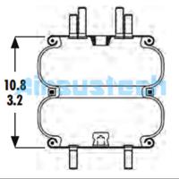 China 3.5 Kg Goodyear Air Spring M10 Bolt 2B9-225 Convoluted Type Air Rubber Part 578-92-3-202 for sale