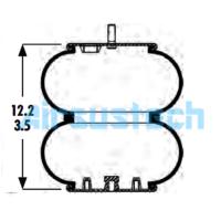 China Rubber Bellows Steel Plate 2B9-270 Goodyear Air Spring with Corrosion Resistance 578-92-3-206 for sale