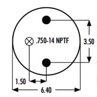 China Rubber Bellows Steel Plate 2B9-270 Goodyear Air Spring with Corrosion Resistance 578-92-3-206 for sale
