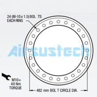 China W01-M58-7532 Style 29 Rubber Steel Firestone Air Spring / Firestone Air Bags With 45mm Bolts for sale