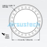 China 246 mm Maximum Stroke Rubber Steel Firestone Air Bags W01-M58-6985 Double Convoluted Flange Air Spring for sale