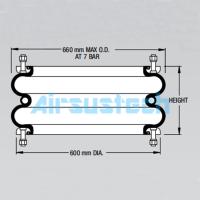 China 24 Bolts W01-M58-6979 Cover Plate Air Spring For Heavy Duty Machine Firestone Style 200 for sale
