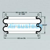 China 7.00 KG Convoluted Rubber Air Spring W01M586979 Air Suspension For Trucks for sale