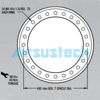 China Cross W01-358-7324 Firestone Durable Rubber Suspension Air Springs / Air Lift Air Springs for sale