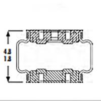 China 4.8 Max Height 3/8-16 Goodyear 1B5-510  Air Springs Vibration for sale