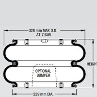 China Semi Truck Bag Suspension FIRESTONE W01-M58-6976 Height 193.0 Mm for sale