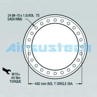 China Double Convoluted Firestone Air Bags W01-M58-7532 Ribbed Neck Aluminum for sale