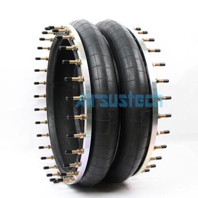 China Flange Ring Air Bags W013587772 Double Rubber Convoluted Industrial Air Spring for sale