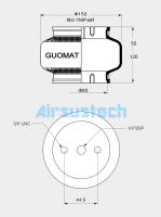 China Goodyear Suspension Air Spring 1B5-550 Steel Cover Plate Air Suspension for sale