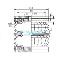 China 1.5KG Suspension Air Spring Contitech FD 44-10 DI Pneumatic Bellows Actuator for sale