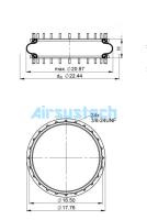 China Flange Connection Rubber Air Spring W01-358-7197 Firestone Industrial Air Bag for sale