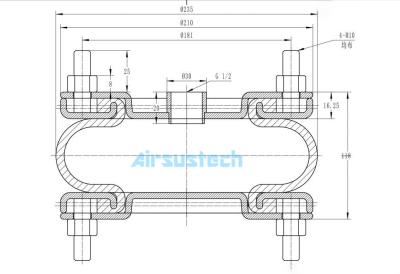 China Parker 9109024 Industrial Air Spring 10'' Diameter Air Actuator for Reduce Shock for sale