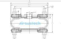 China Norgren M/31081 Flange Connection Rubber Air Spring 8'' Diameter Air Suspension for sale