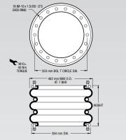 China Buy W01-358-7286 Firestone Air Spring Assembly Total Stroke 343MM Pneumatic Airbag for sale