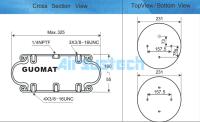 China Use for Anti-Vibration Table Goodyear 579-91-3-375 Industrial Single Air Spring for sale