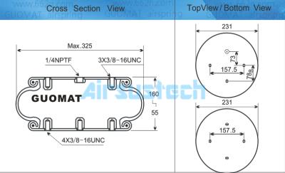 China Use for Anti-Vibration Table Goodyear 579-91-3-375 Industrial Single Air Spring for sale