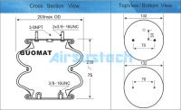 China 01483436 01483071 Industrial Double Convoluted Air Spring Firestone A01-760-0335 for sale