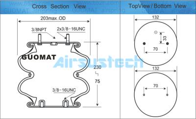China 01483436 01483071 Industrial Double Convoluted Air Spring Firestone A01-760-0335 for sale