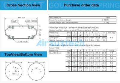 China AIRSUSTECH 1B5330 Air Bag Cross Contitech FS 330-11 474 Continental Air Bellows for sale