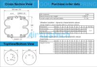 China Gas-filled Firestone W01-358-7122 Cross EI Ride 8030190 Convoluted Rubber Air Spring for sale