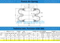 China AIRSUSTECH F Series Punch Rubber Air Spring F-120-2 Cross YOKOHAMA S-120-2R for sale