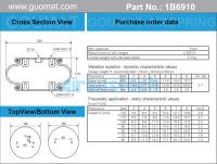 China Norgren PM/31091 Pneumatic Convoluted Air Spring Natural Height 110 MM Air Bag for sale