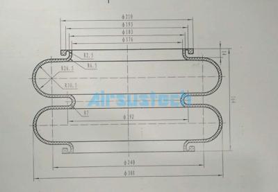 China W01-R58-4044 Air Spring Vibration Control By Firestone Industrial Air Shock Suspension for sale