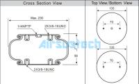 China 579913530 Goodyear Bellows Style Industrial Air Spring 1B8×4 Convoluted Air Bag for sale