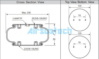 China 579913530 Goodyear Bellows Style Industrial Air Spring 1B8×4 Convoluted Air Bag for sale