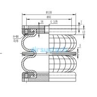 China 100% Tested Double Convoluted Air Spring PM/31042 for Norgren Pneumatic Air Actuator for sale