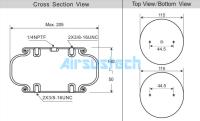 China W01-358-0112 1/4NPT by Firestone Single Convoluted Air Spring for Heavy Machinery for sale