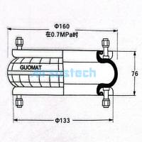 China Flange Connection Rubber Air Suspension 1H150076 4-M10 Threaded Hole Air Spring for sale
