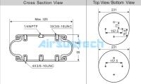 China Industrial Single Convoluted Air Spring 1B5171 with 1/4NPTF Air Inlet Air Actuator for sale