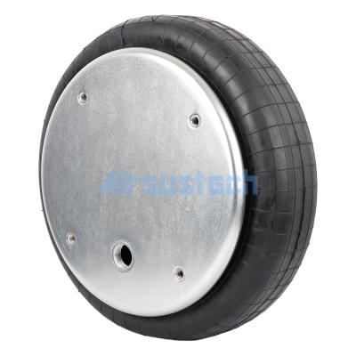 China Gas-Filled Convoluted Air Actuator Goodyear 1B14-350 Air Spring Assembly with 4 Holes for sale