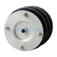 China 8''×3 Steel Plate Triple Convoluted Air Spring Firestone W01-R58-4056 G1/2 Air Hole for sale
