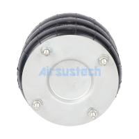 China 8''×3 Steel Plate Triple Convoluted Air Spring Firestone W01-R58-4056 G1/2 Air Hole for sale