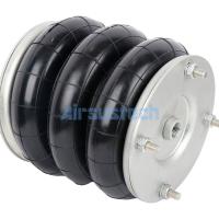 China 8''×3 Steel Plate Triple Convoluted Air Spring Firestone W01-R58-4056 G1/2 Air Hole for sale