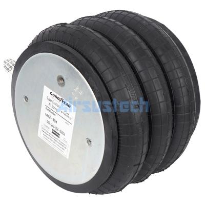 China Triangle 6334 4430 1/4NPTF Triple Convoluted Air Spring Assembly Goodyear 3B12-304 for sale