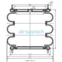 China Triple Type Rubber Air Spring Contitech FT 412-32 DS G1/2 Port Size Air Suspension for sale
