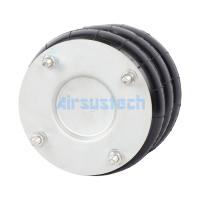 China Triple Convoluted Rubber Air Spring 8''×3 by Dunlop Pneuride Air Bag G1/2 Port Size for sale