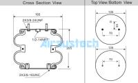 China Black Double Convoluted Air Spring by Contitech FD 120-20 736 for Reduce Noise for sale