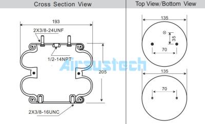 China Black Double Convoluted Air Spring by Contitech FD 120-20 736 for Reduce Noise for sale