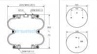 China Direct Replacement Double Convoluted Air Spring SAF 4.229.1004.00 for Taurus Kf216 for sale