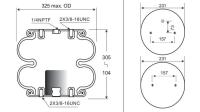 China Hendrickson S1013 Air Spring Firestone W01-358-7422 Rolling Lobe Air Bag Replacement for sale