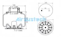 China Firestone Suspension Air Spring Model W01-358-2119 Firestone Bellows 1T14C-1 for sale