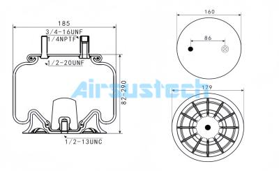 China Firestone Suspension Air Spring Model W01-358-2119 Firestone Bellows 1T14C-1 for sale