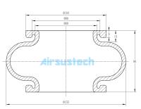 China 1B7070 AIRSUSTECH Air Bellows Only Cross FS 70-7 ContiTech Industrial Air Spring for sale