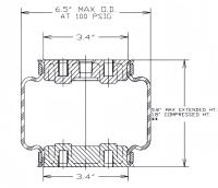 China YI-1B5-520 Enidine Convoluted Air Spring 1B5520 Air Bag for Anti-Vibration Table for sale
