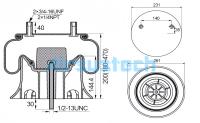 China Goodyear 1R12-668 Trailer Suspension Air Spring 290 MM Stroke for Reduce Shock for sale